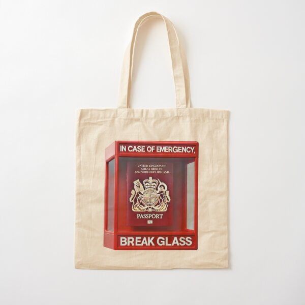 Emergency Passport: Break Glass Cotton Tote Bag Canvas Tote Bag, Family ...