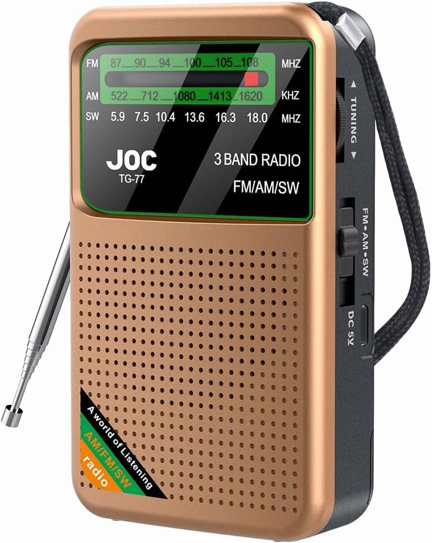 Emergency Pocket Radio with FM/AM/SW, Best Reception, Rechargeable ...