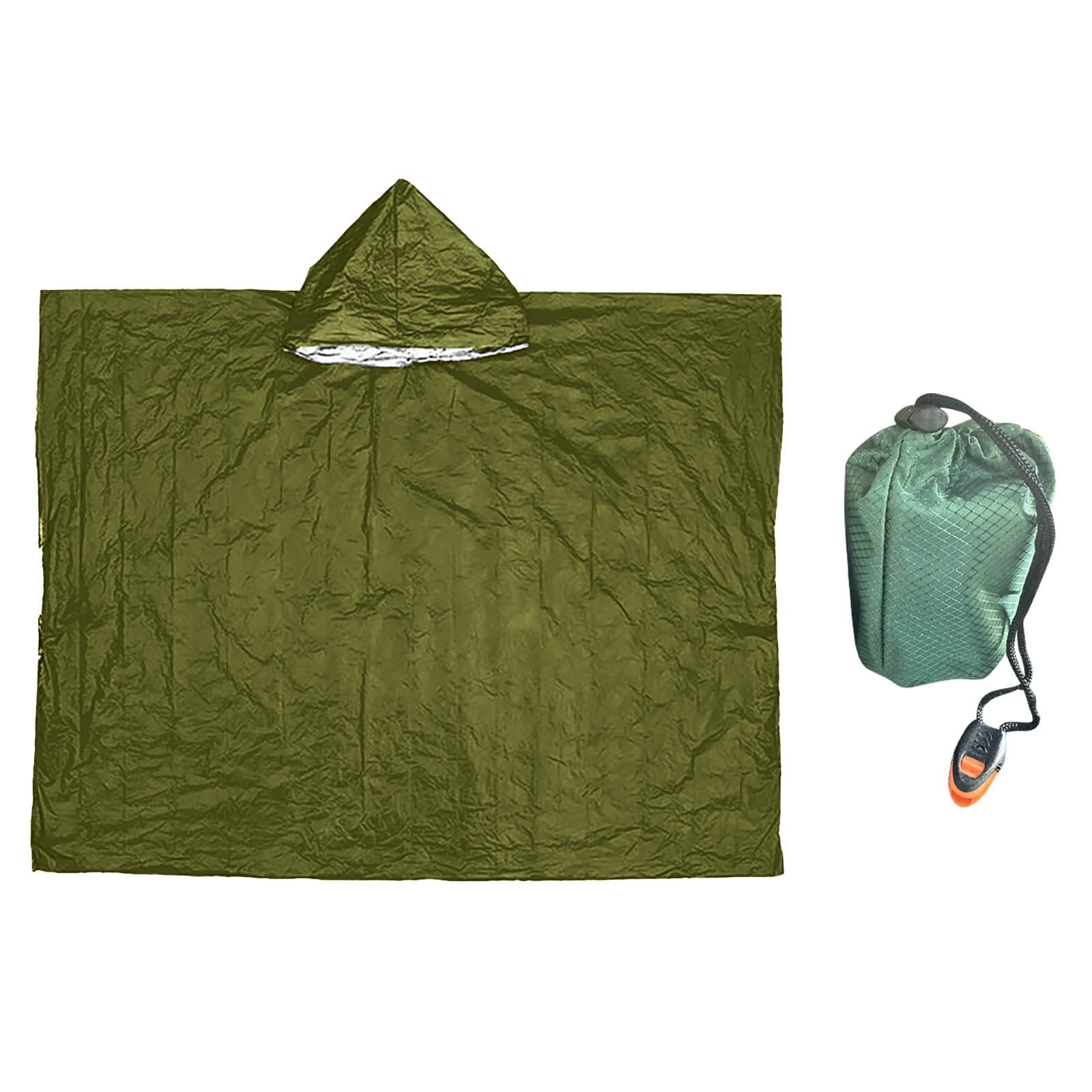 Emergency Poncho With Whistle For Outdoor Exploration And Disaster ...