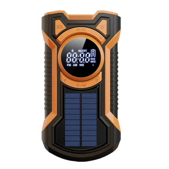Emergency Portable Solar Hand Crank Power AM FM SW Speaker 5000mAh ...