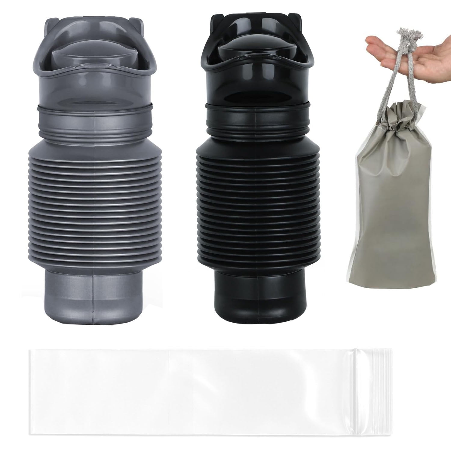 JOWNEEL Emergency Portable Urinal, Collapsible Leakproof Urine Bottle ...