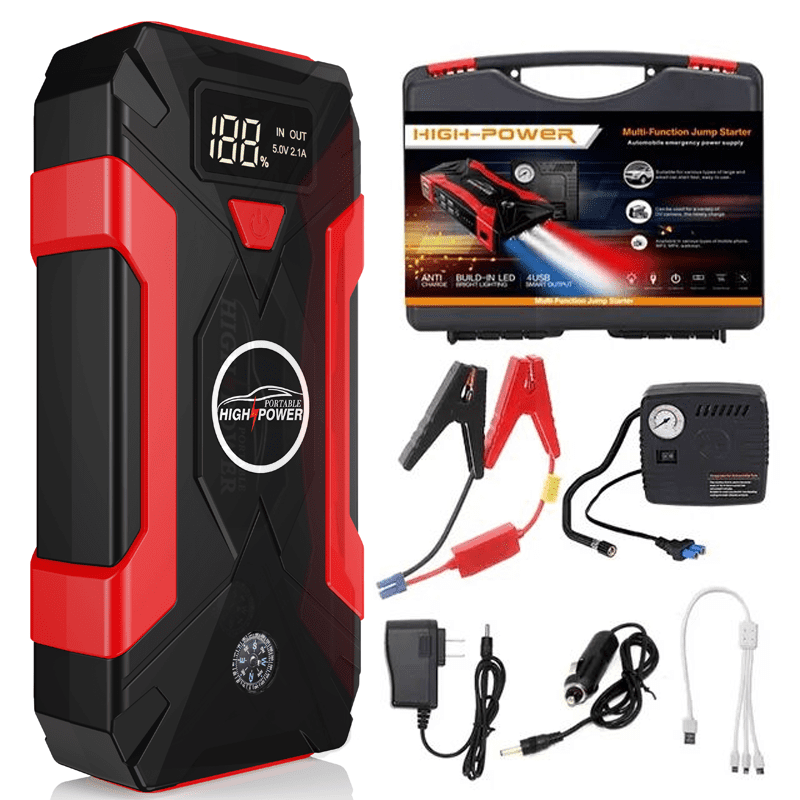 Emergency Power Supply Booster Portable Power Bank Battery Inflator ...