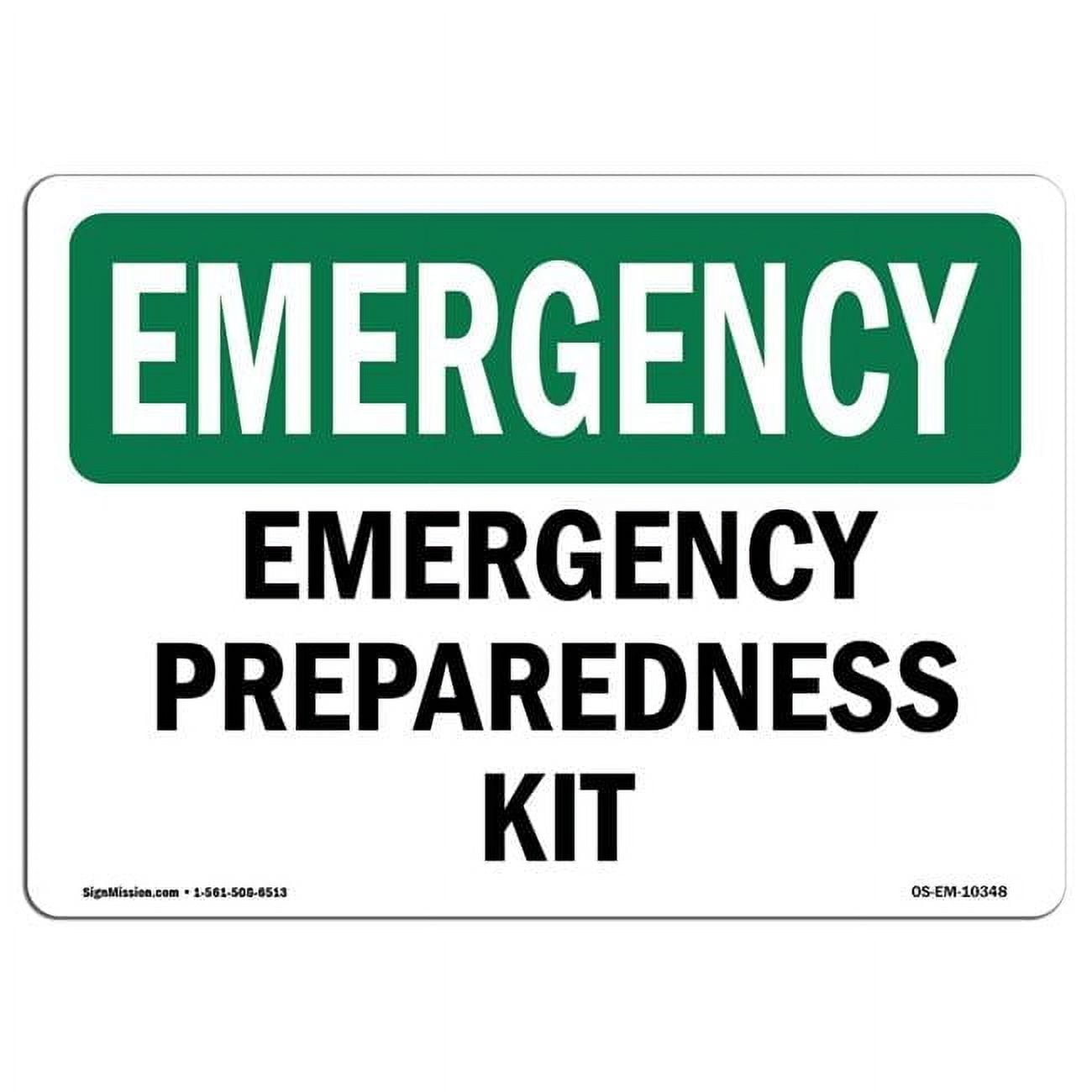 Emergency Preparedness Kit OSHA Decal Sign - Walmart.com