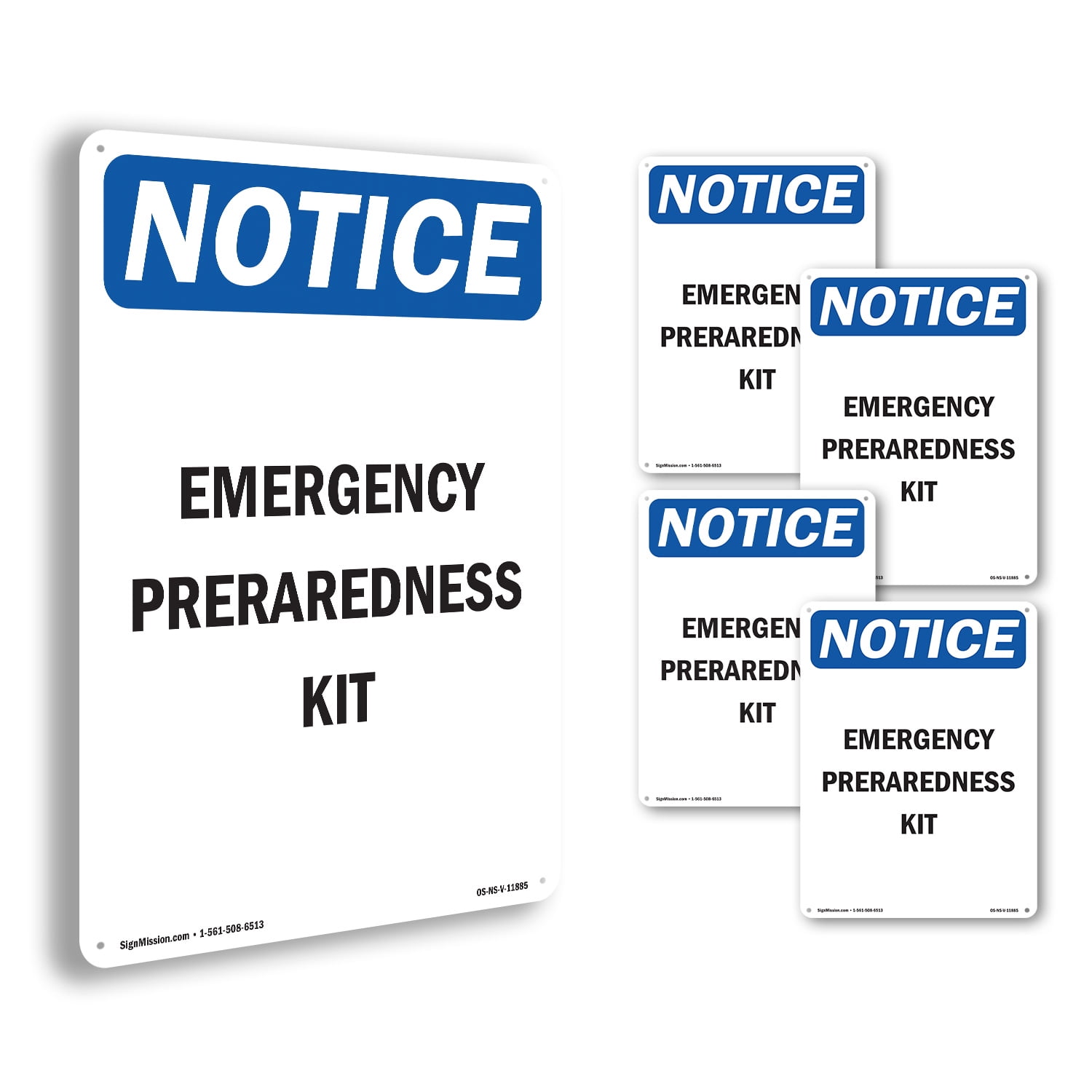 Emergency Preparedness Kit OSHA Notice Aluminum Sign 24 Inch x 18 Inch ...