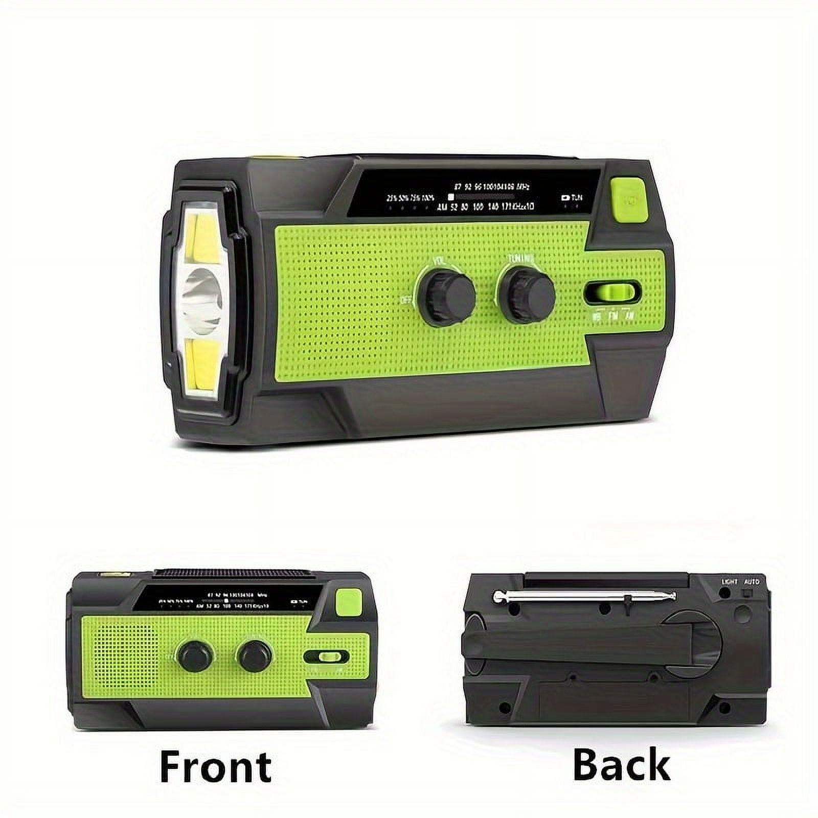 Emergency Radio Solar Hand Crank Powered 4000mAh Portable AM/FM Radio ...