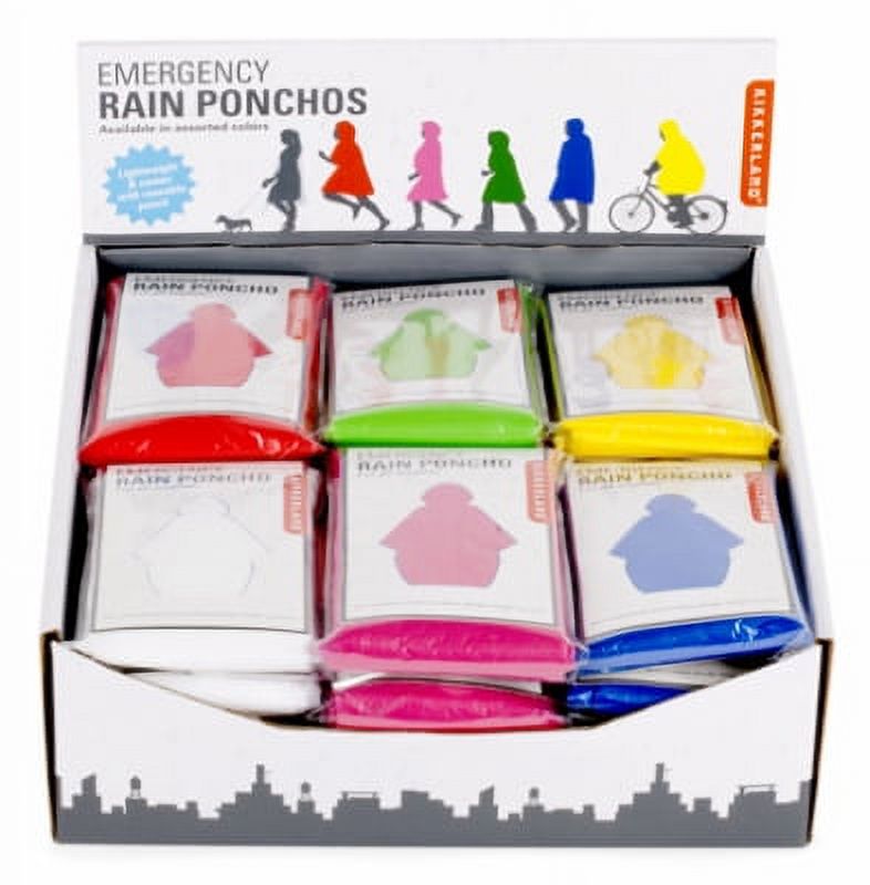 Emergency Rain Ponchos Keeps You Dry In The Rain Folds Tiny For Easy ...