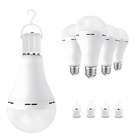 Noger Emergency Rechargeable Light Bulbs 4 pcs, Keep Lighting During ...