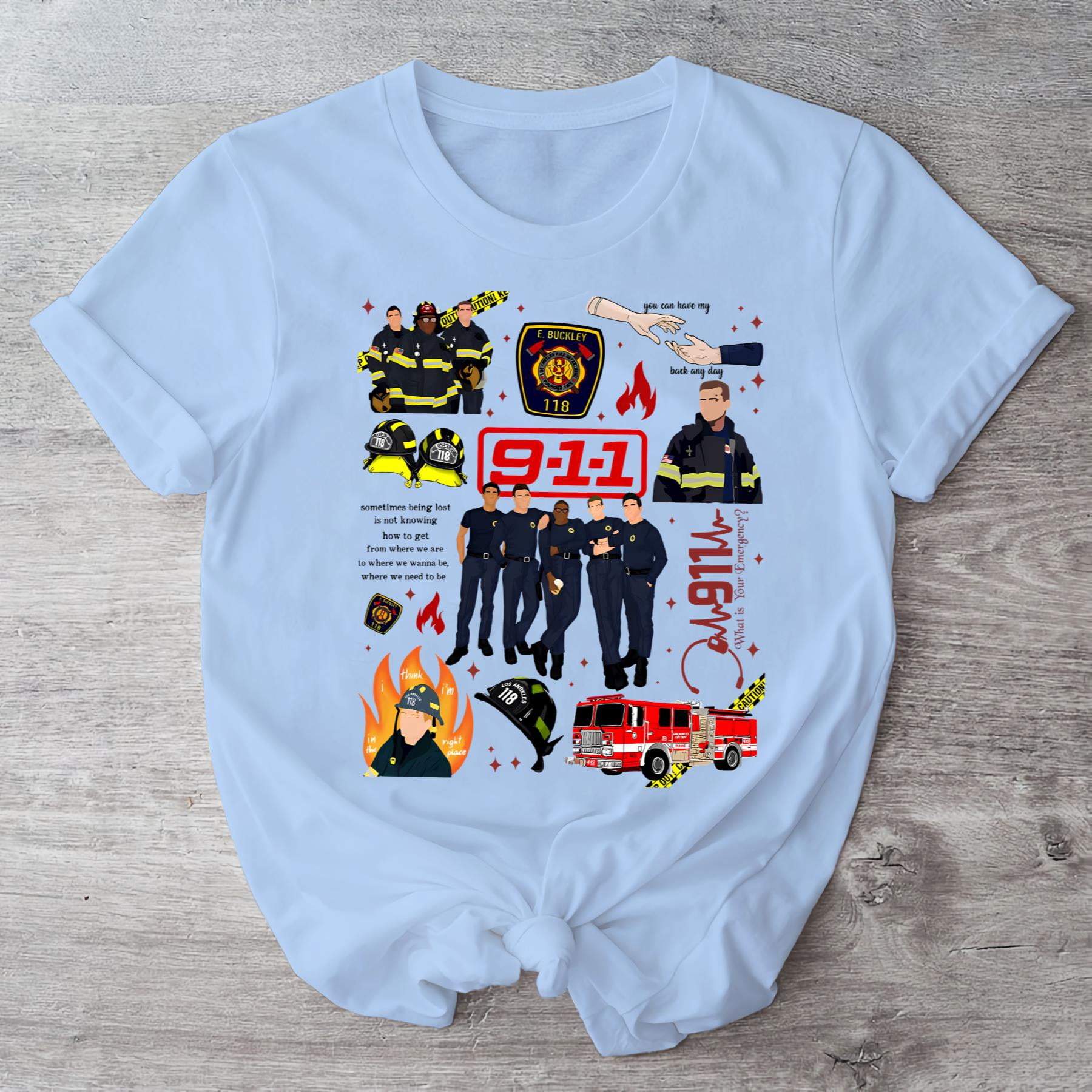 Emergency Rescue TV Show Shirt, Firefighter Character Shirt, American ...