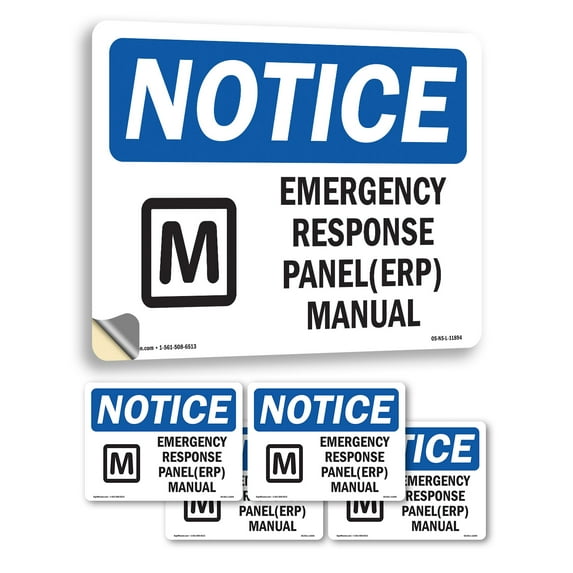 Emergency Response Plan (ERP) Manual With Symbol OSHA Notice Vinyl ...