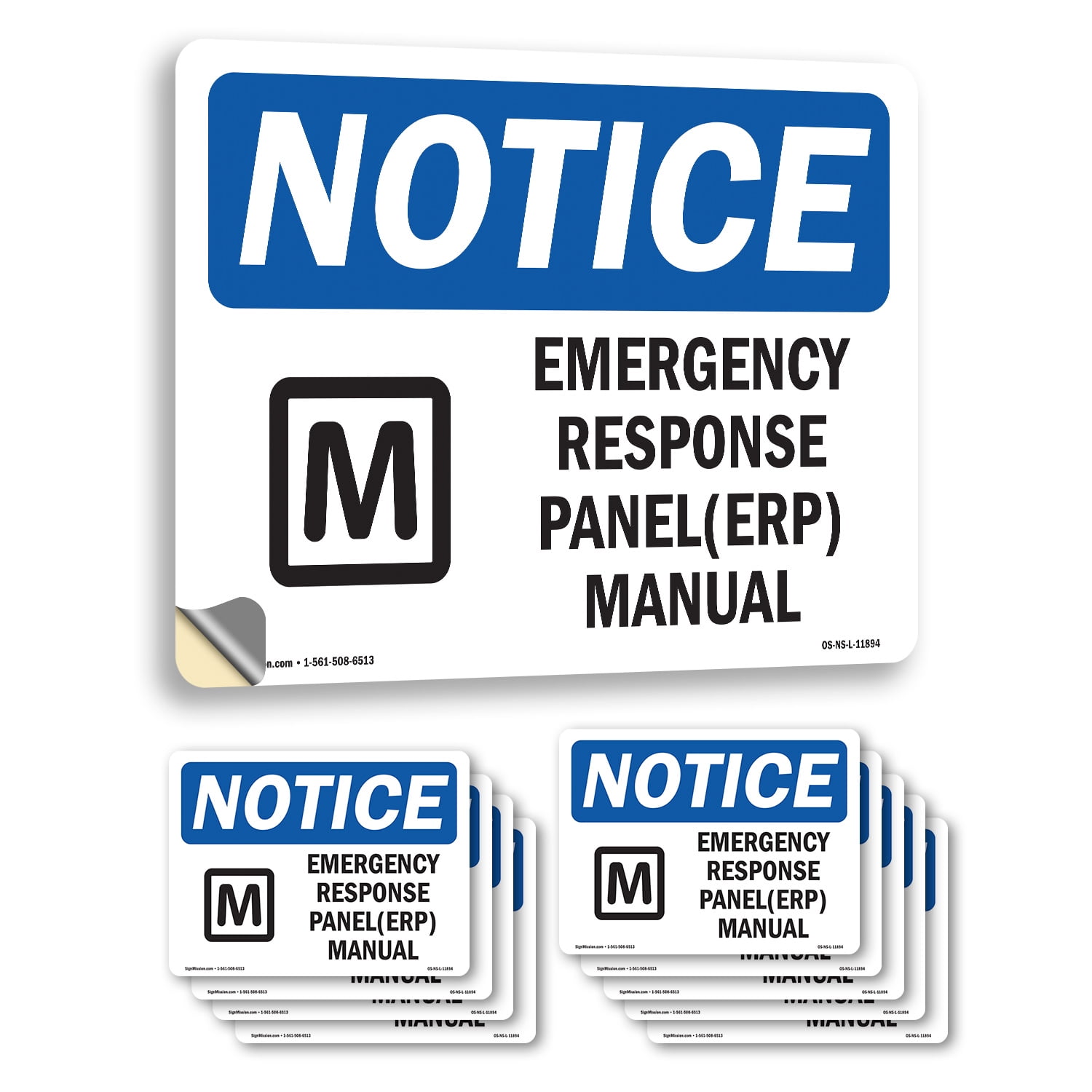 Emergency Response Plan (ERP) Manual With Symbol OSHA Notice Vinyl ...