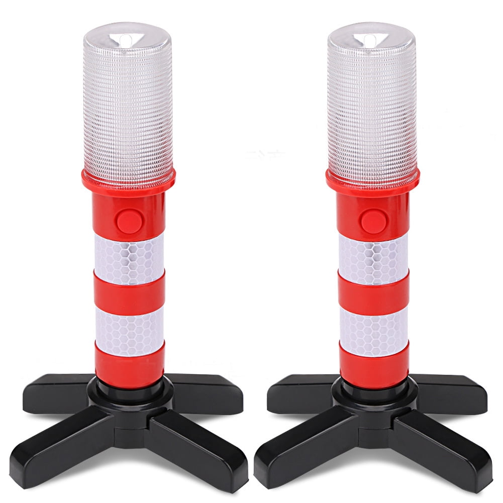 Emergency Roadside Flares Kit with Storage Tank, 3 Lighting Modes ...