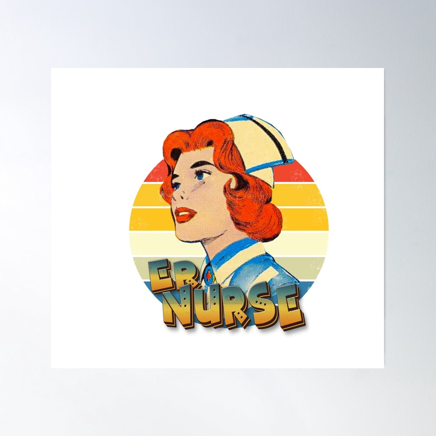 Emergency Room Nurse Poster Wall Art, Modern Wall Decor, 16x16 UNFRAMED ...