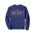 Emergency Room Nurse Sweatshirt - Navy Blue with Playful Text Design ...