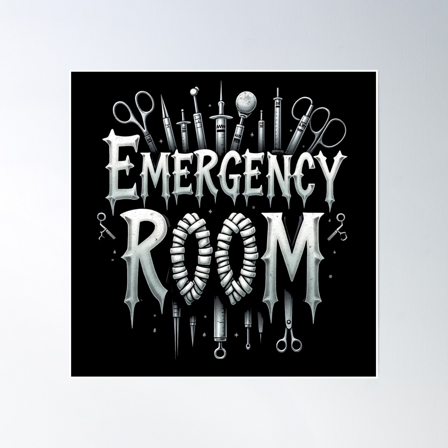 Emergency Room Poster Wall Art, Modern Wall Decor, 8x12 UNFRAMED ...