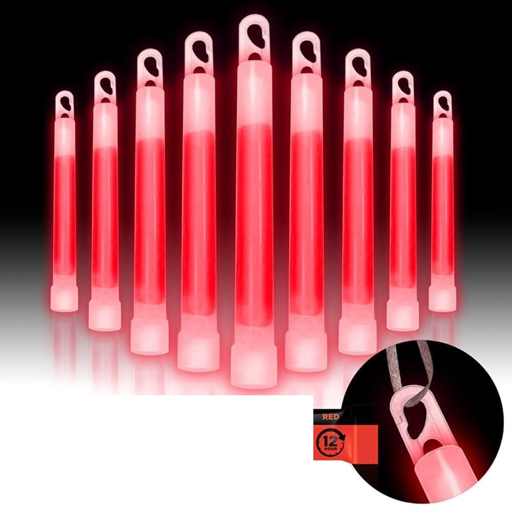 Emergency Safety Military Grade Glow Sticks, 10PCS, 6" Ultra Bright ...