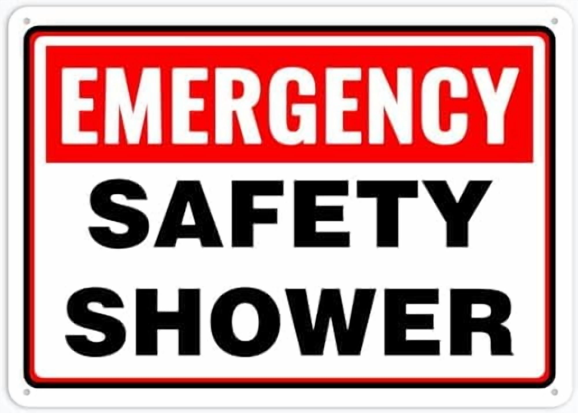 Emergency Safety Shower Tin Sign For Bathroom Cave Home Wall Club Cafe ...