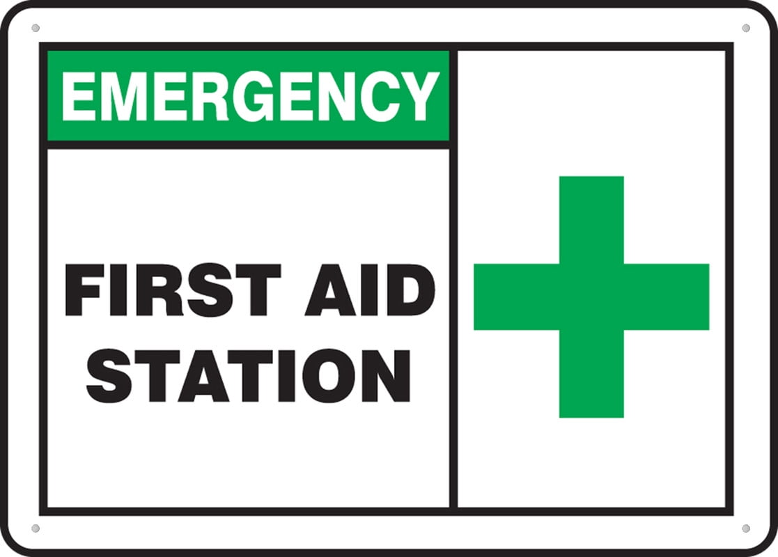 Emergency Safety Sign First Aid Station Outdoor Metal Sign - 12 X 8 ...