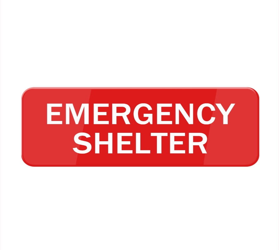 Emergency Shelter Sign For House/Office,Signs For Home,Thick Acrylic ...