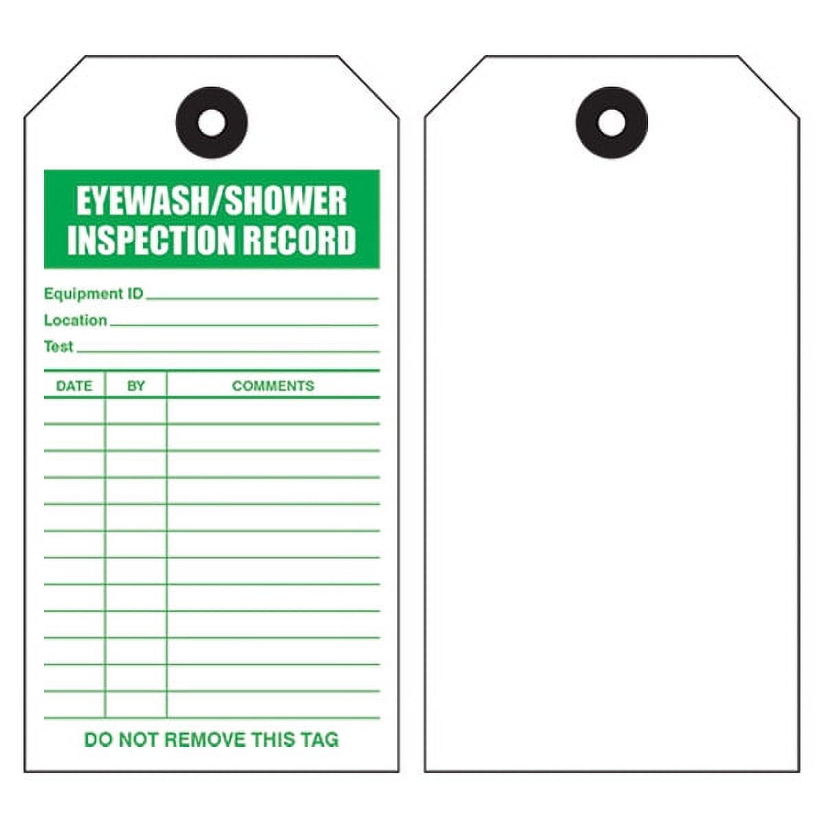 Emergency Shower/Eyewash Inspection Tags - Walmart.com