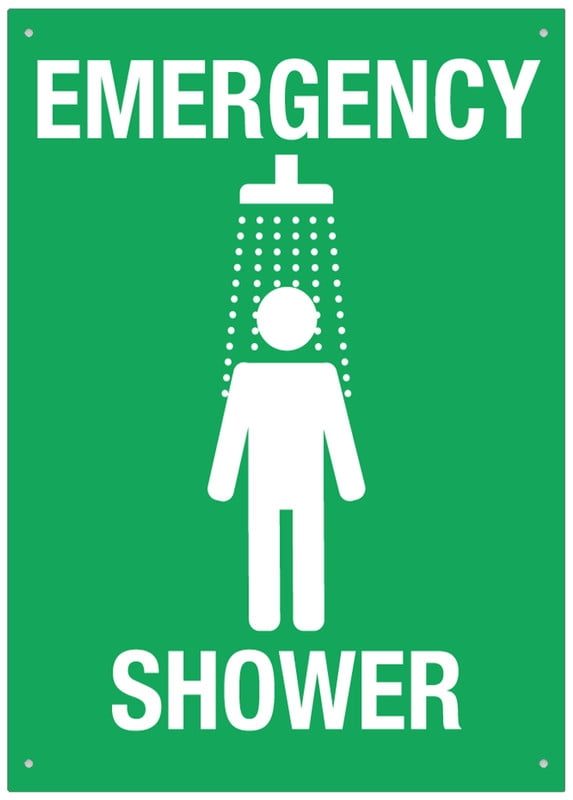 Emergency Shower Sign Outdoor Metal Sign - 12 X 8 Metal Signs For ...