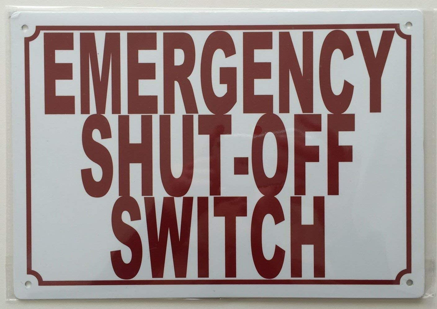 Emergency Shut-Off Switch Sign (Aluminum Sign 7"x10") - Walmart.com