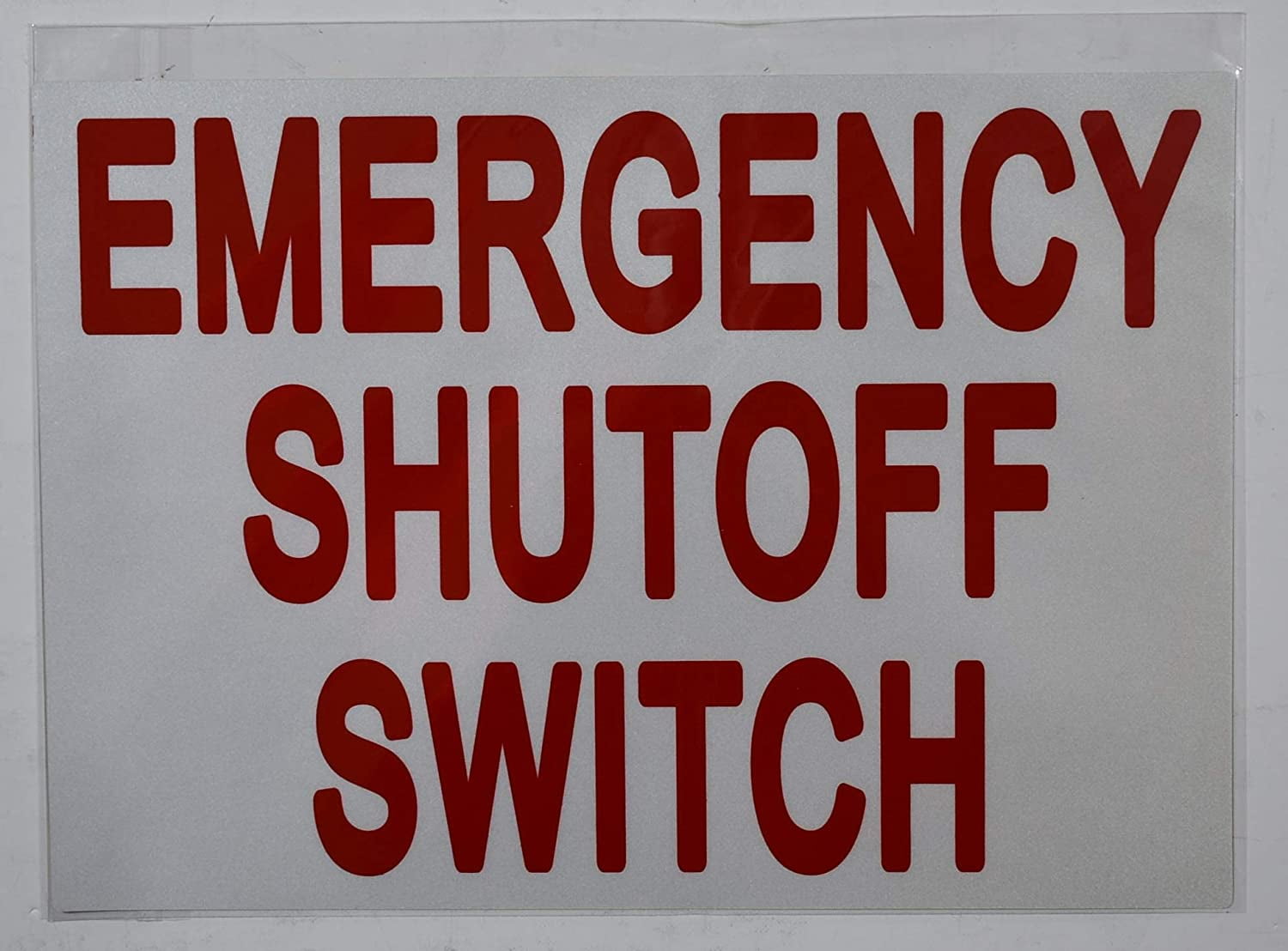 Emergency Shut-Off Switch Sticker (Reflective White Background,1 Unit ...