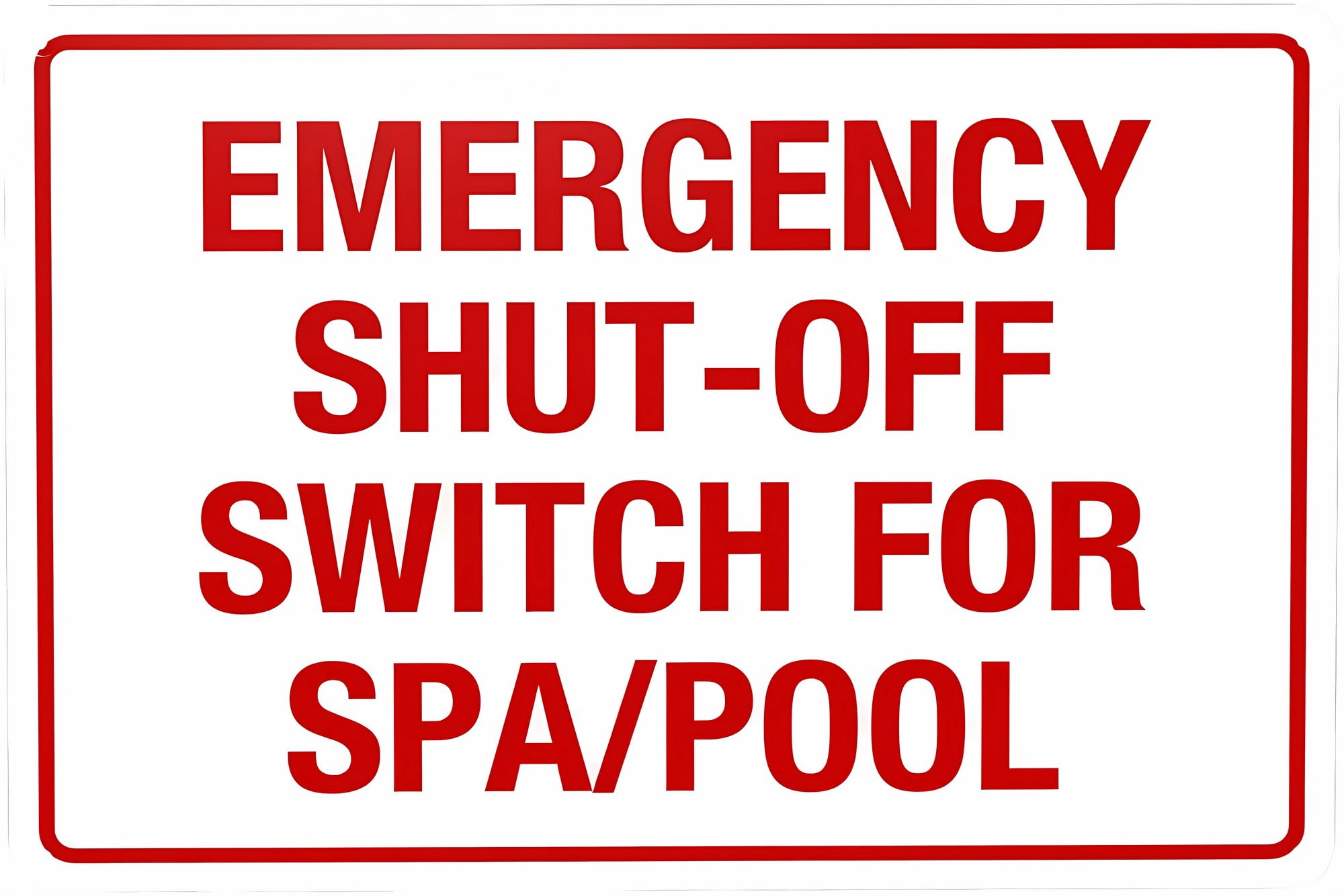 Emergency Shut Off Switch Warning Sign - 8"x12" Metal Security Safety ...