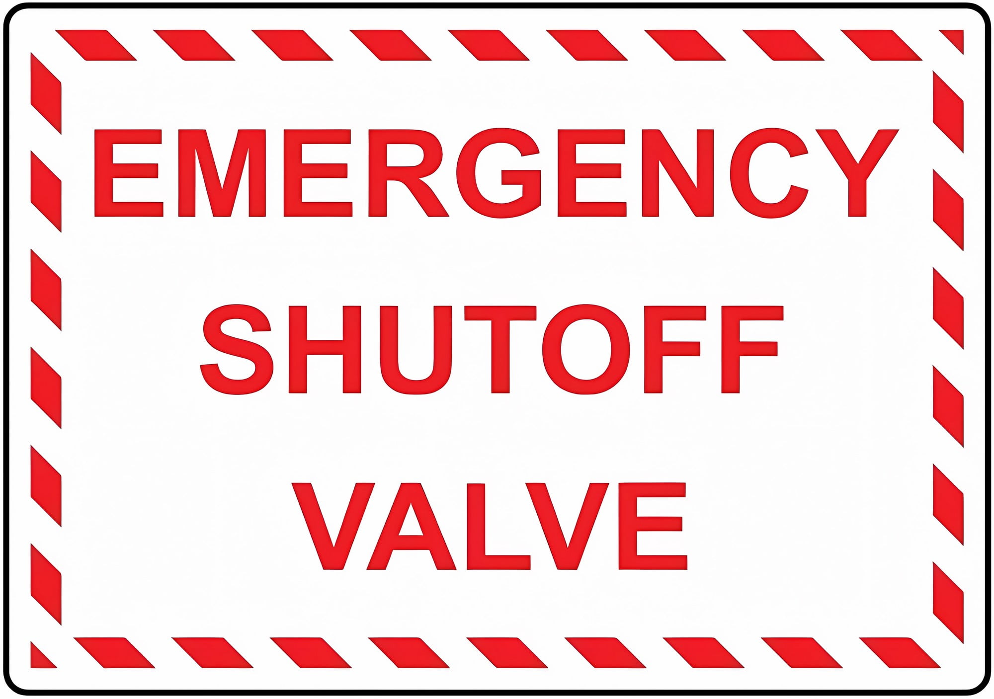 Emergency Shutoff Valve Sign - 8"x12" Vintage Metal Warning Wall Decor ...