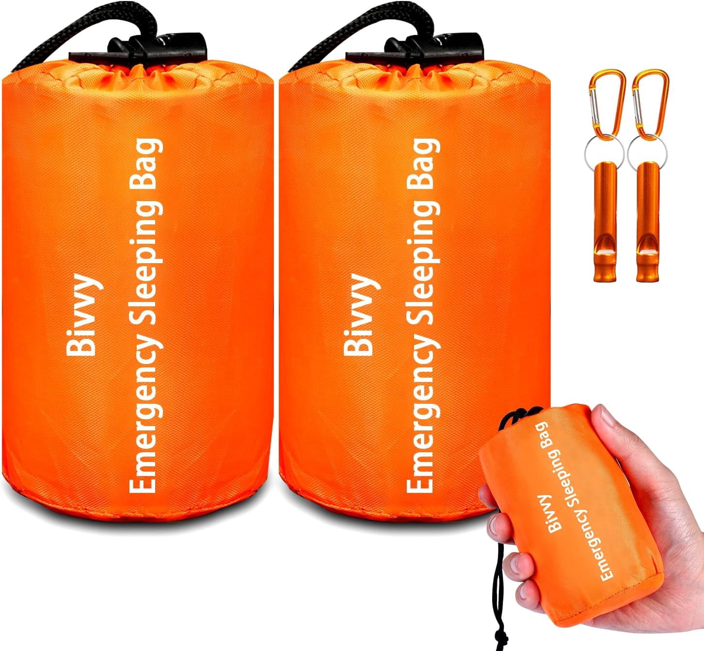 Emergency Sleeping Bag Survival Bag, Portable Waterproof Thermal Bivy ...
