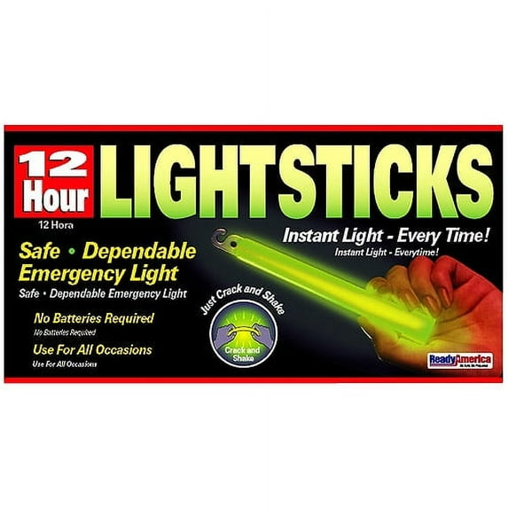 Ready America Survival Camping Hiking Gear: 12 Hour Green Emergency ...