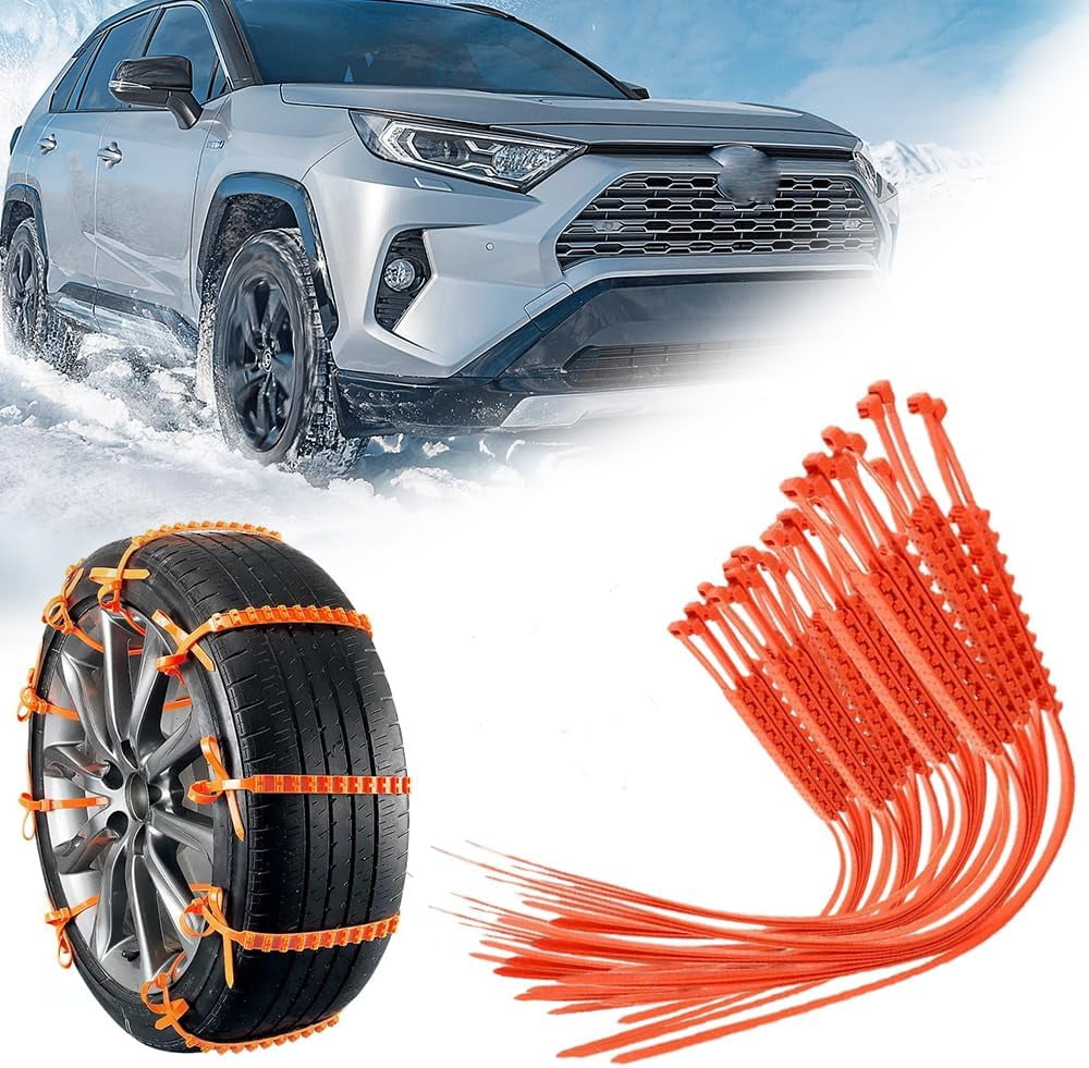 Emergency Snow Chains, Reusable Anti Snow Tire Chain for Pickup Trucks ...