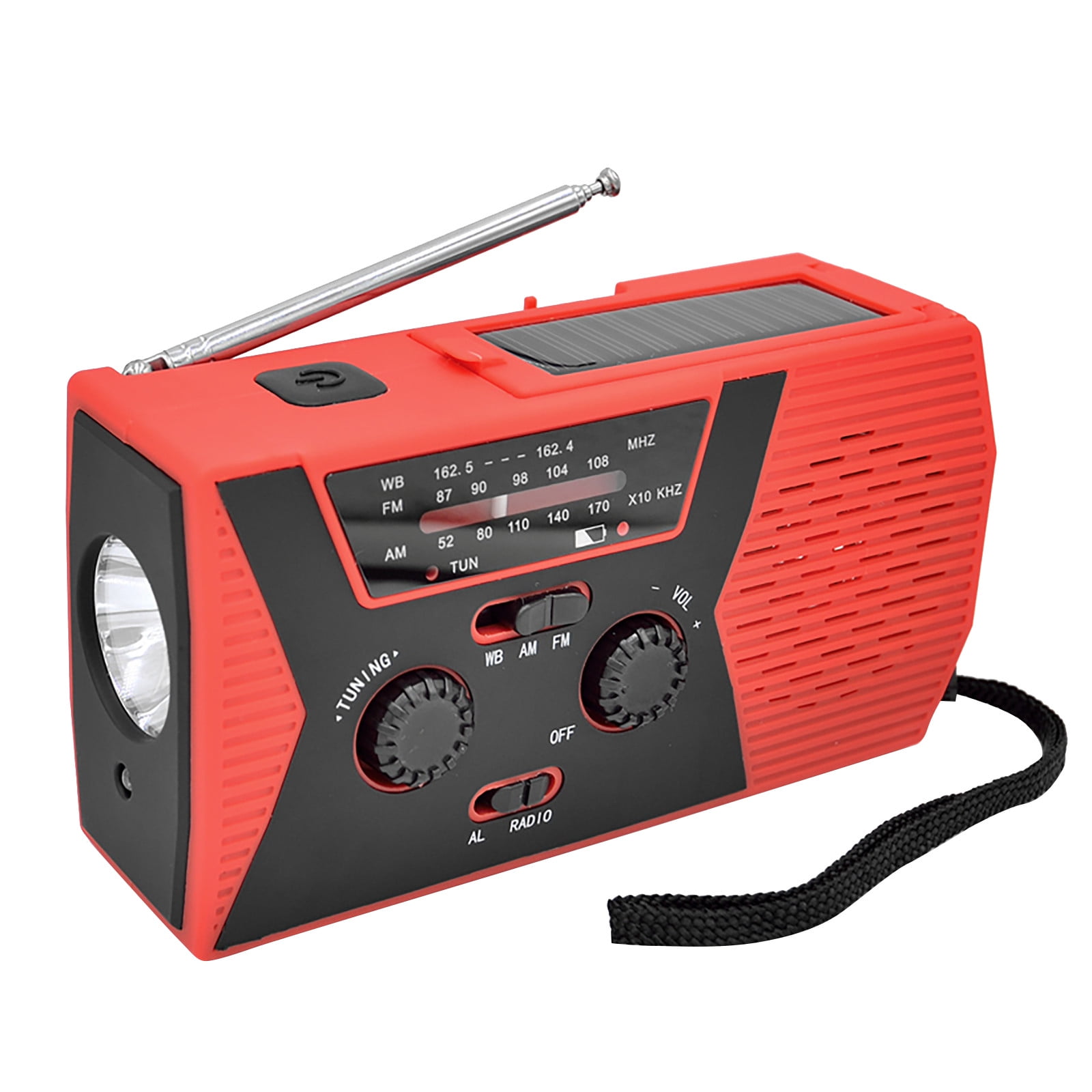 Emergency Solar Hand Crank Dynamo 4000mAh Weather Radio Flashlight ...