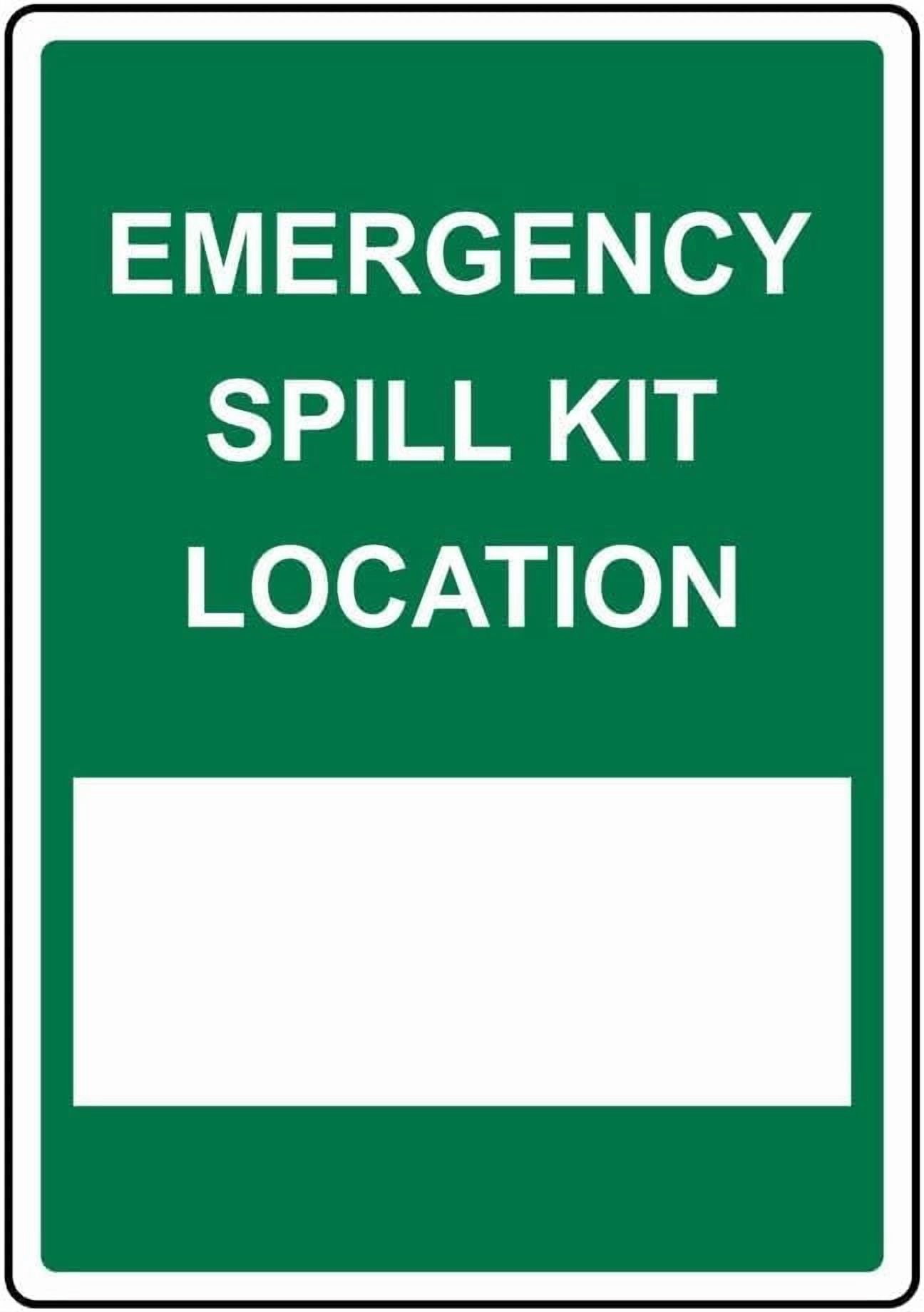 Emergency Spill Kit Location Metal Tin Sign 8x12 Inch Caution Plaque ...