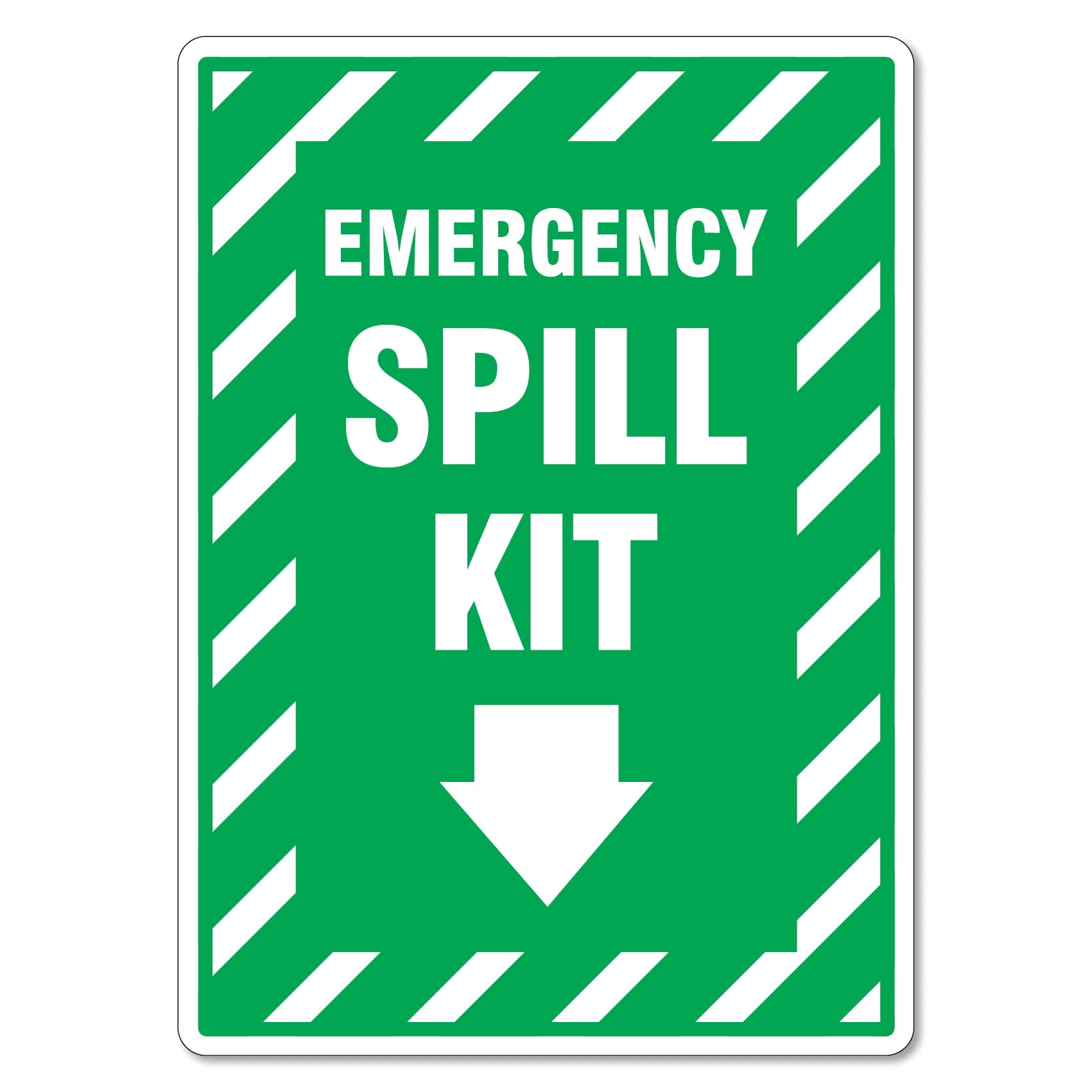 Emergency Spill Kit Location Sign Safety Signs Metal Tin Sign Caution ...