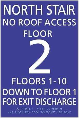 Emergency Stairwell Identification Floor Level Signs with your custom ...