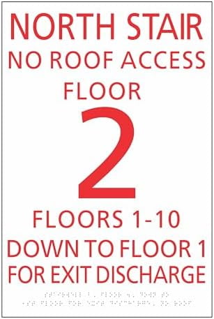 Emergency Stairwell Identification Floor Level Signs with your custom ...