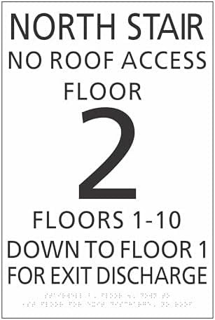 Emergency Stairwell Identification Floor Level Signs with your custom ...