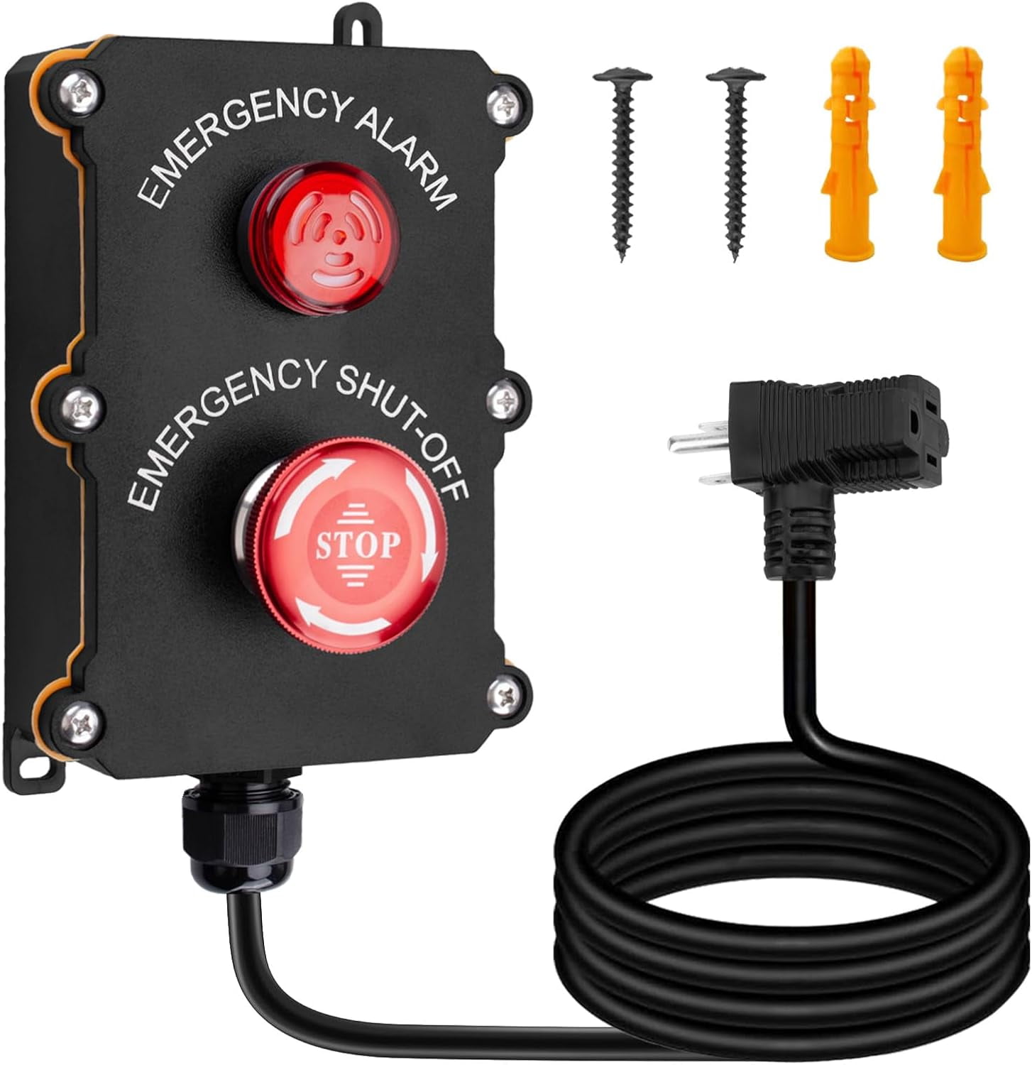 Emergency Stop Button Kit in Piggyback Style with Alarm for Quick ...