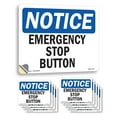 Emergency Stop Button OSHA Notice Vinyl Decal Label 18 Inch x 12 Inch ...
