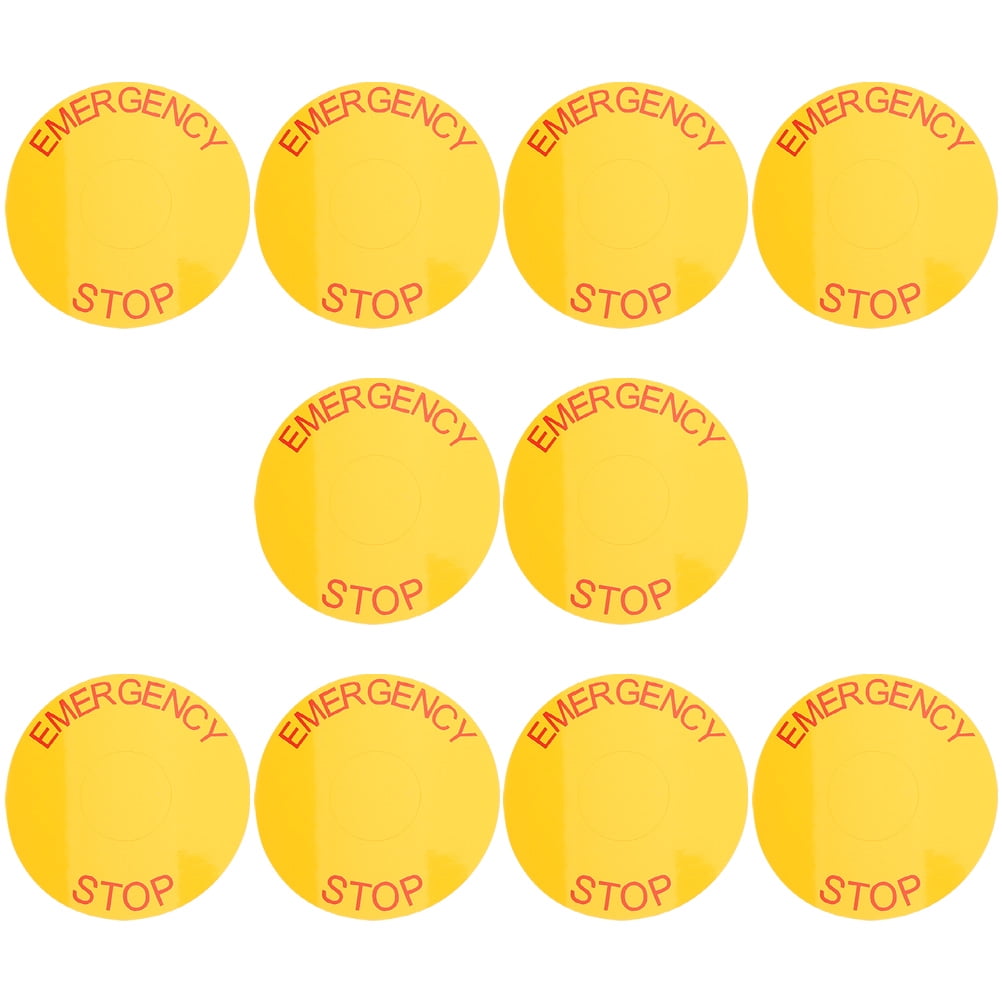 Emergency Stop Sign Button The Emblems Caution Stickers Home Safety ...