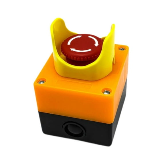 Emergency Stop Switch Push Button Red Mushroom Durable Plastic Material ...