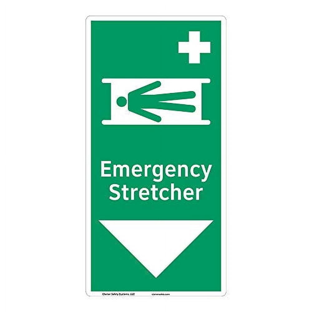 Emergency Stretcher Sign (F1067-)|Indoor Photoluminescent 14" X 7 ...