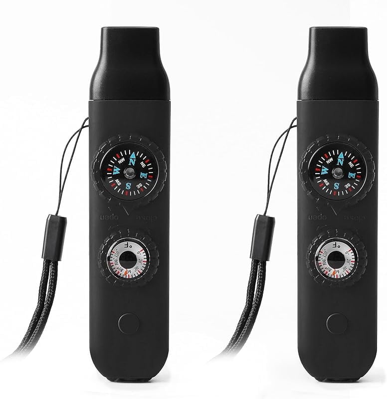 Emergency Survival Safety Whistle，Whistle for Kids with Lanyard,Compass ...