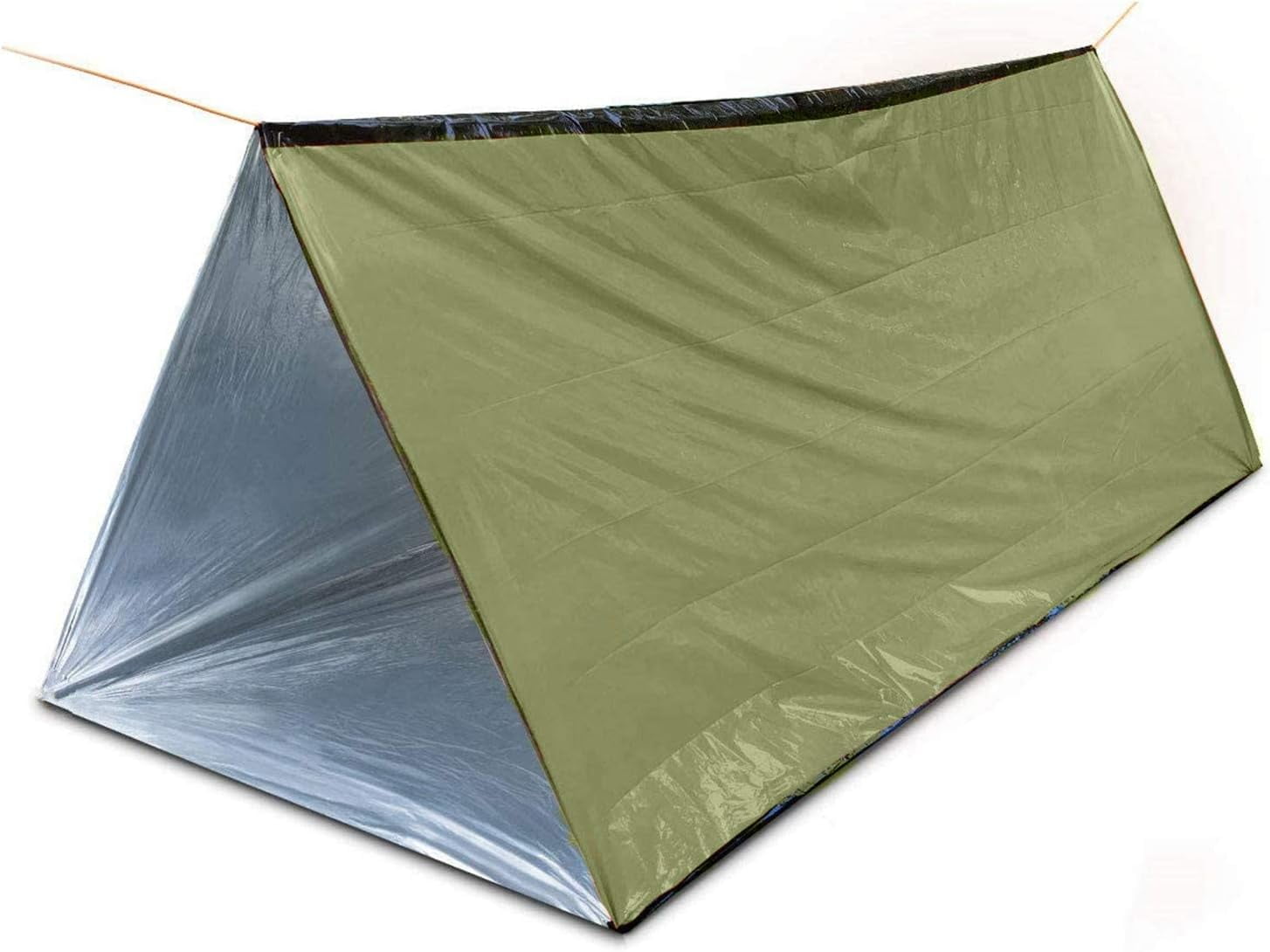 Emergency Survival Shelter Tent (Reversible Two-Sided Tent) + Paracord ...
