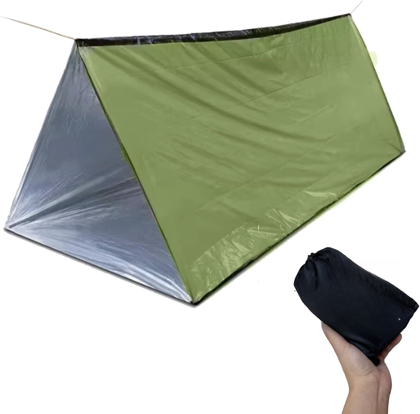 Emergency Survival Tent Shelter - Ultralight Mylar Tube Tent with ...