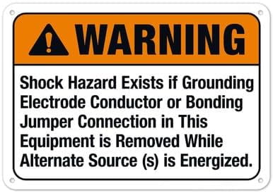Emergency Systems Grounding Signs,Facility Safety Signs Metal Tin Sign ...
