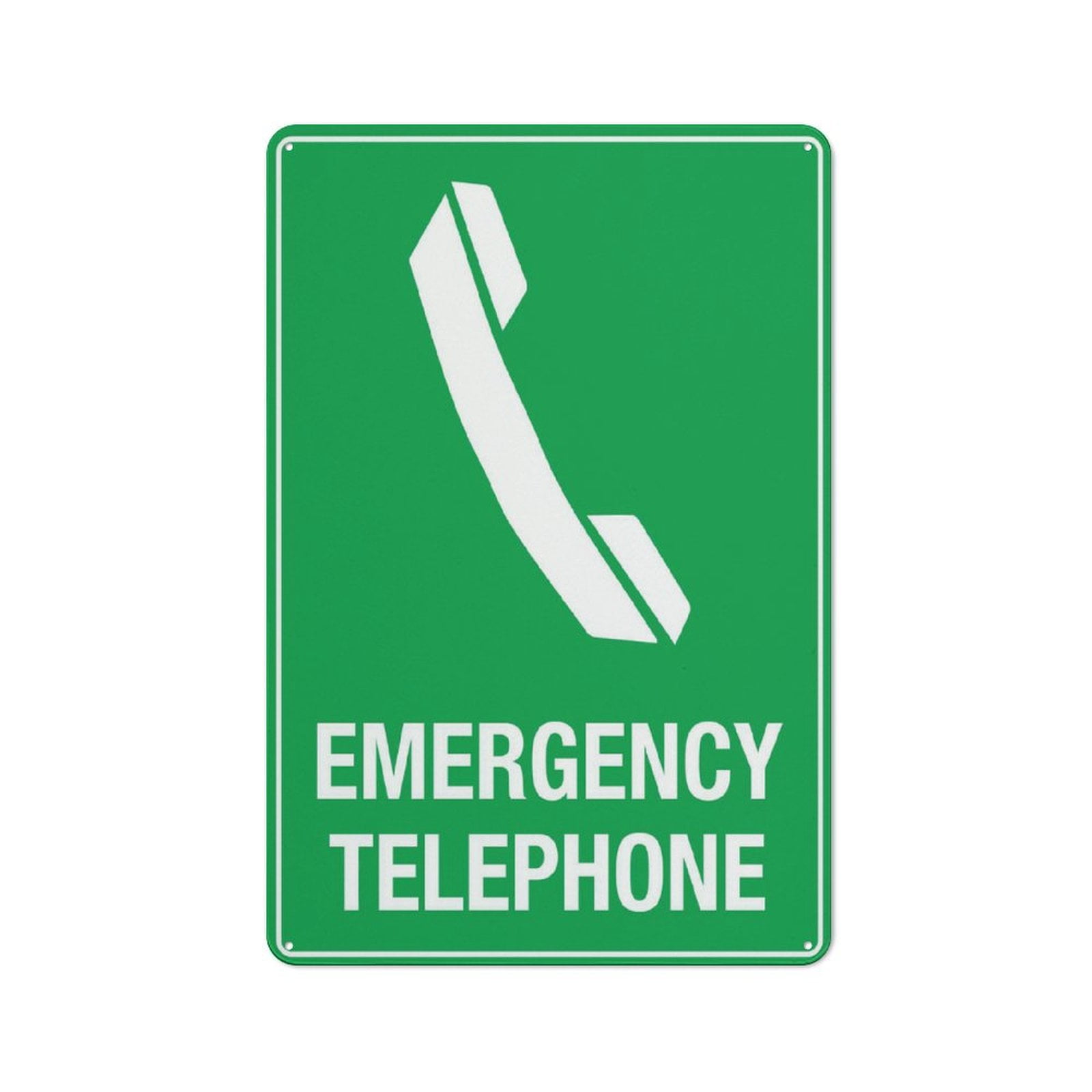 Emergency Telephone Sign Signs Outdoor, Uv Printed Aluminum 12 X 8 In ...