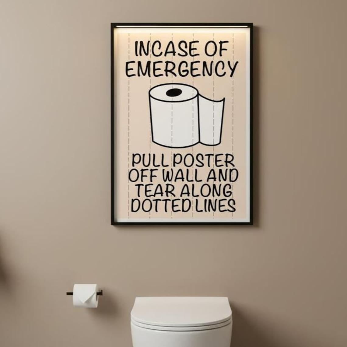 Emergency Tet Paper Poster: Bathroom Wall Art Print, Unframed Poster ...