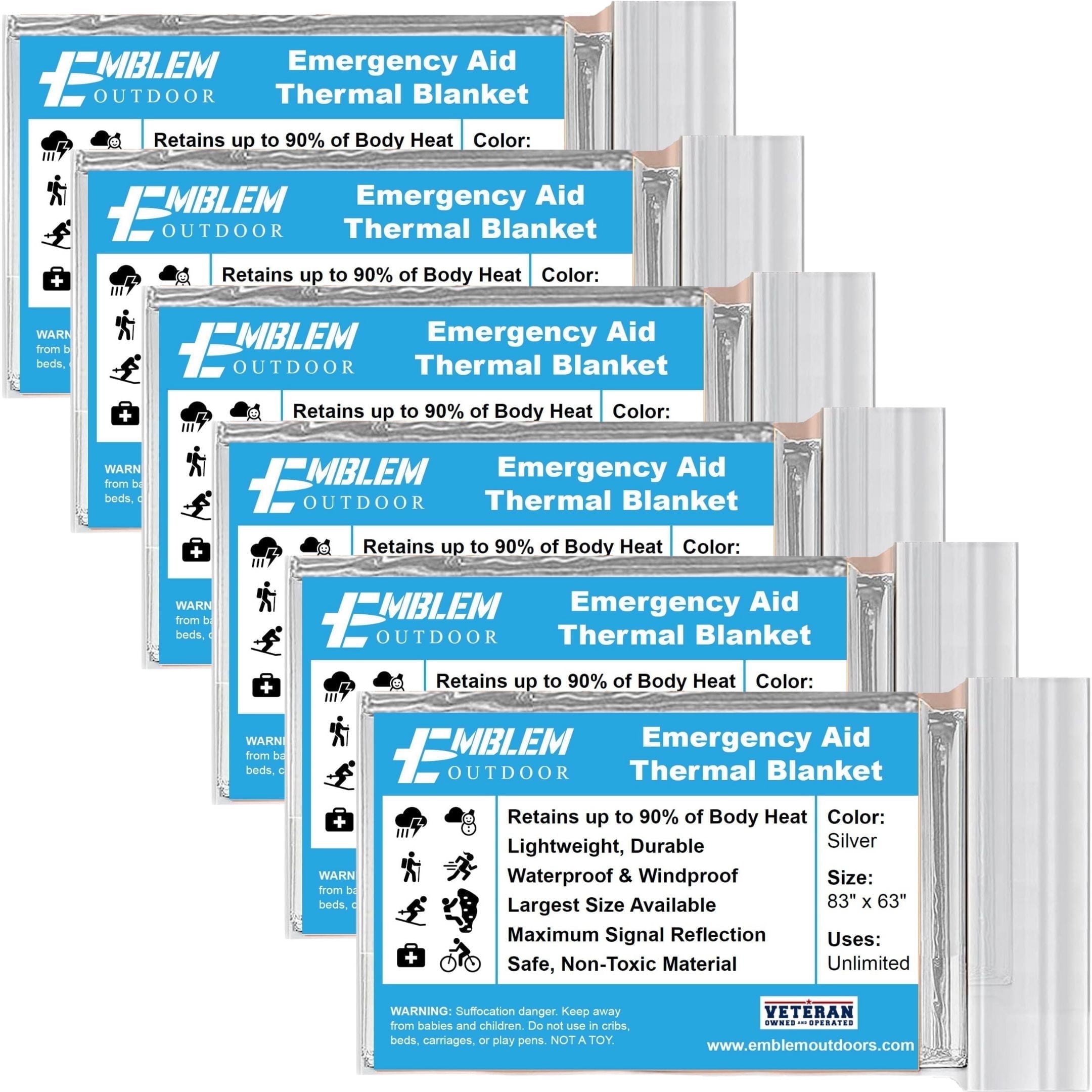 Emergency Thermal Blanket made of Mylar for Survival, Hiking, Camping ...