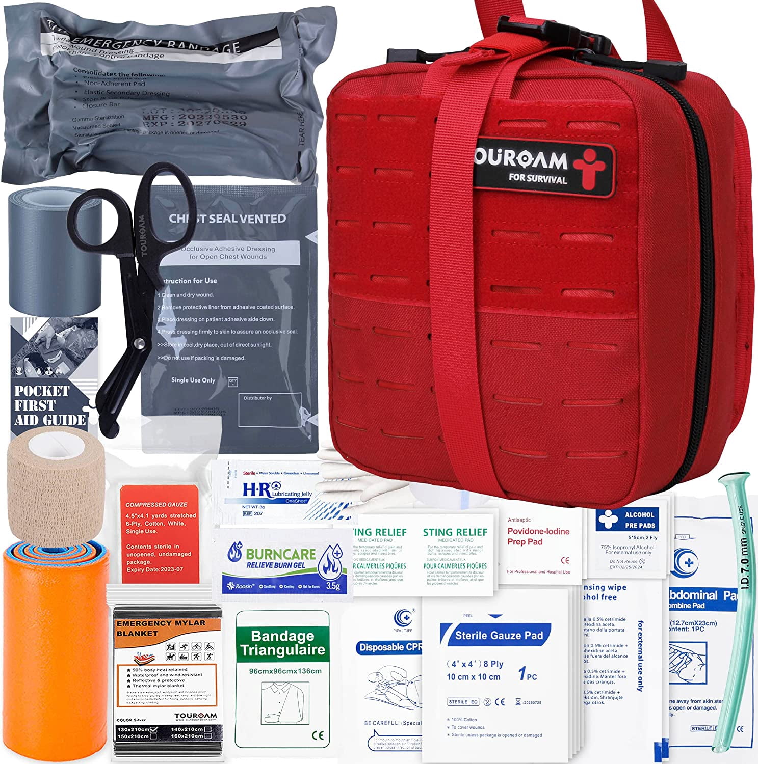 Emergency Trauma First Aid Kit IFAK EMT Military Med Kit Nylon Laser ...